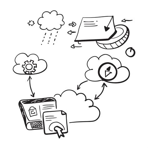 Cloud Computing Integration With Legacy Systems And Cloud Symbols Concept As Illustration