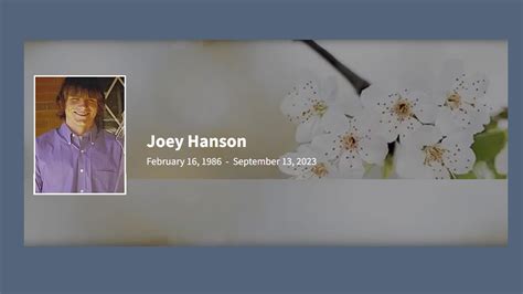 Memorial Service For Joey Hanson