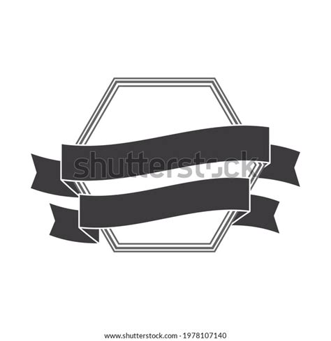 Vintage Ribbon Badge Isolated Style Stock Vector Royalty Free 1978107140 Shutterstock