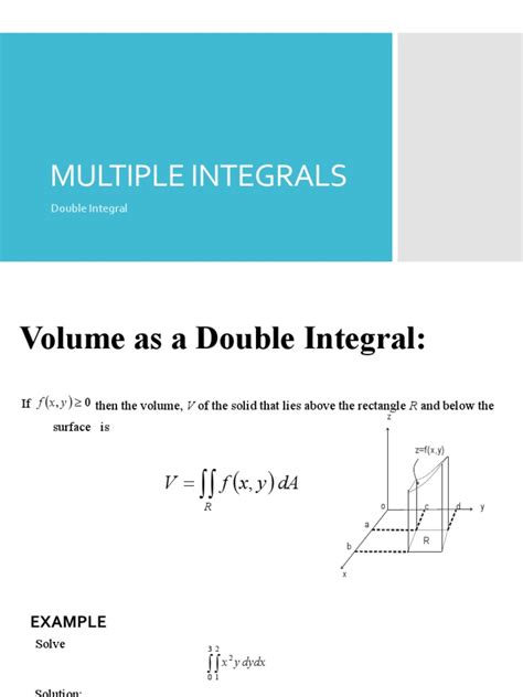 Chap 3 1 Double Integral Pdf Integral Mathematical Concepts