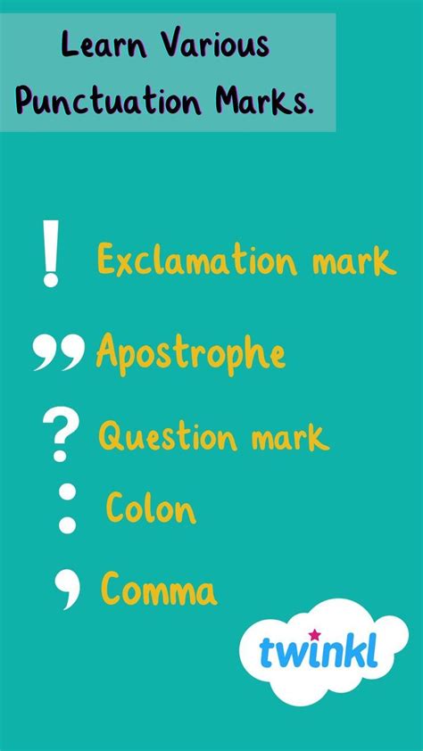 learn your punctuation marks punctuation posters punctuation marks