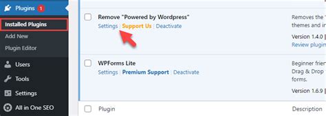 wordpress removing powered by wordpress from the footer