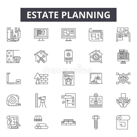 Planning Line Icons, Signs, Vector Set, Linear Concept, Outline Illustration Stock Vector ...