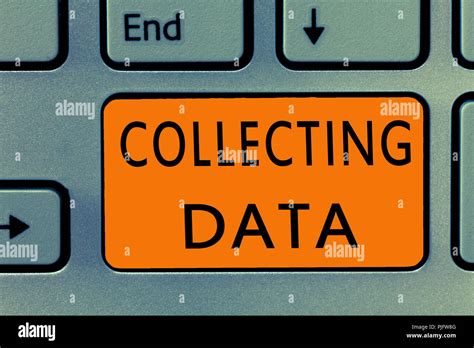 Conceptual Hand Writing Showing Collecting Data Business Photo Text