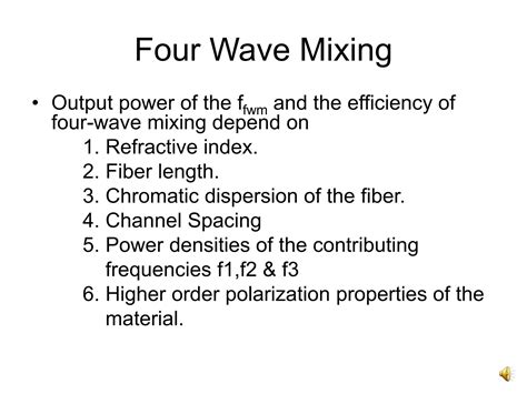 Non Linear Effects In Optical Fibers Ppt