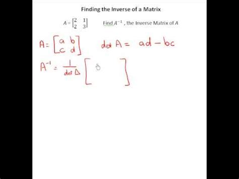 Finding Inverse Matrix YouTube