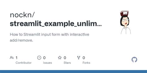 Github Nockn Streamlit Example Unlimited Forms How To Streamlit Input Form With Interactive