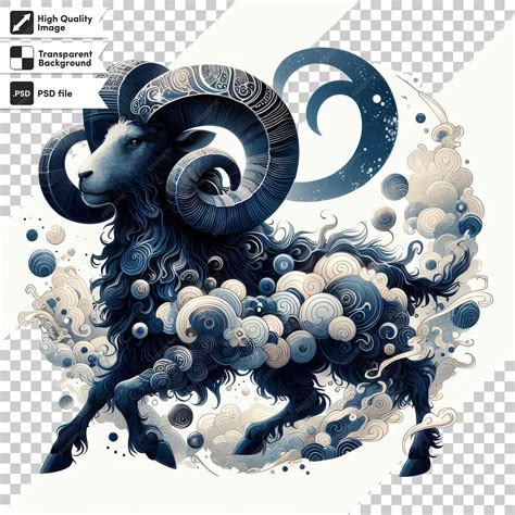 Premium Psd A Drawing Of A Ram With A Black Face And The Word Ram On It