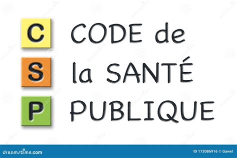 Csp Initials In Colored 3d Cubes With Meaning In French Language Stock Illustration