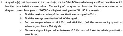 Solved A Signal That Has Values Such That 4 â‰¤ W â‰¤ 4 Is A 5 Bit