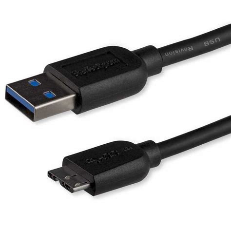 Startech Slim Usb Micro B Cable M Black Techinn