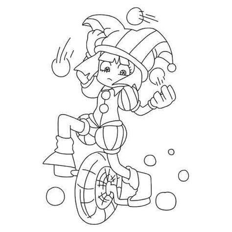 Раскраски Удивительный цифровой цирк распечатать