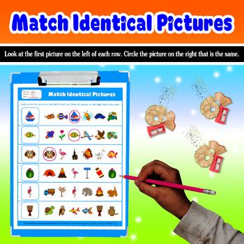 MATCH IDENTICAL PICTURES Same And Difference Comparing ABA Autism Vocabulary ESL