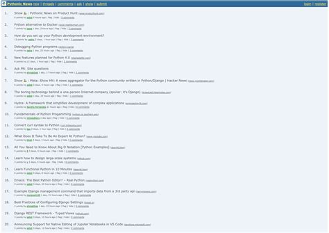 Pythonic News Alternatives 25 News Readers Social News AlternativeTo