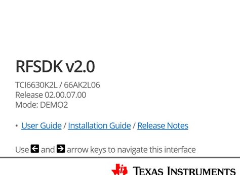 Linux 66AK2L06 RFSDK Demo Setup Problem Processors Forum Processors TI E2E Support Forums