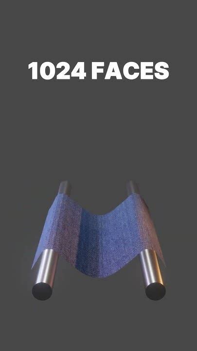 Cloth Simulation From 1 To 16384 Faces Clothsimulation Satisfying Blender Blender3d Youtube