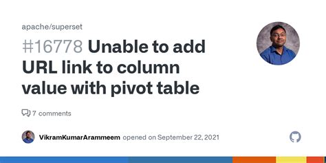 Unable To Add Url Link To Column Value With Pivot Table · Issue 16778