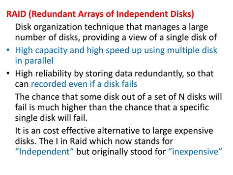 Ppt Raid Redundant Arrays Of Independent Disks Powerpoint