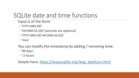 Sql Dates And Times Ppt Download