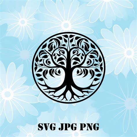 Tree Of Life SVG Tree Of Life Vector Graphic Etsy