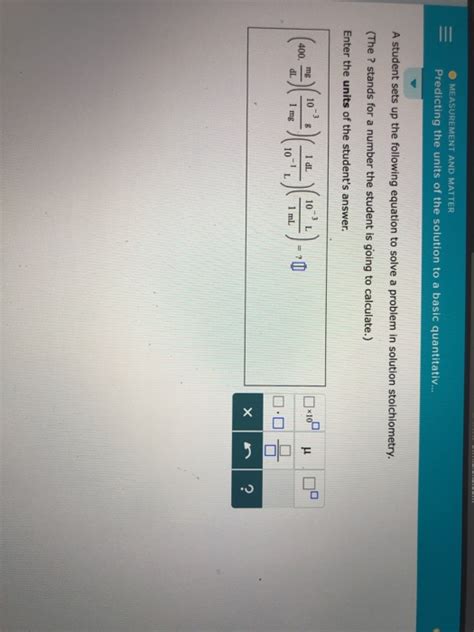 Measurement And Matter Predicting The Units Of The