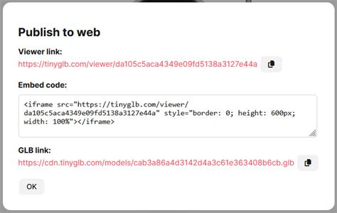 TinyGLB Embed A D Model In A Website