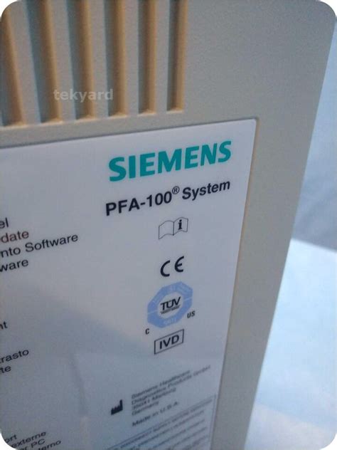 Used Siemens Pfa 100 System Platelet Function Analyzer Cell Counter For Sale Dotmed Listing