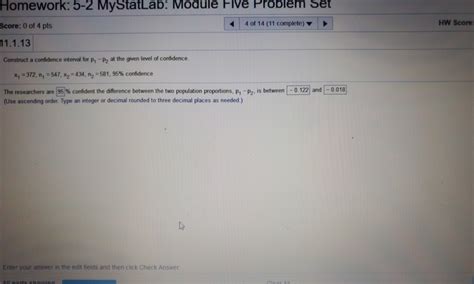 Solved Homework 5 2 Mystatlab Module Five Problem Set Hw