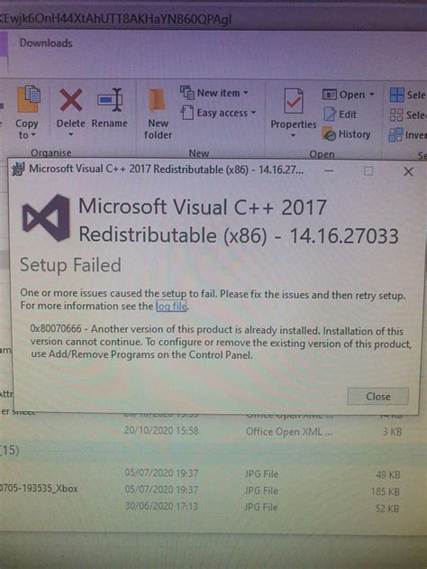 microsoft visual c 2017 redistributable x86 error was told to post