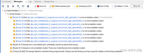 关于使用两个gtp gtx出现[drc rtstat 1]error（[route 35 54] critical warning）的问题详解