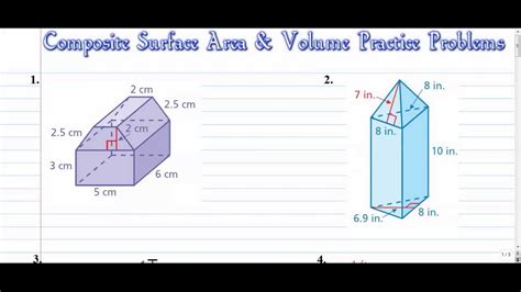Surface Area Of Composite Shapes Worksheet