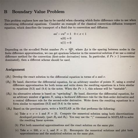 Solved B Boundary Value Problem This Problem Explores How Chegg Com