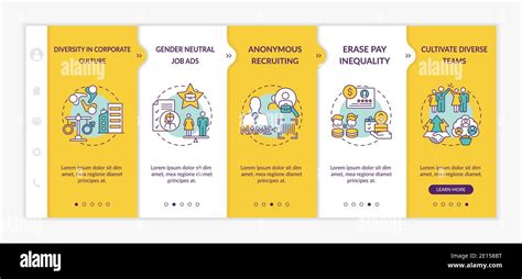 Gender Diversity Implementation Tips Onboarding Vector Template Stock Vector Image And Art Alamy
