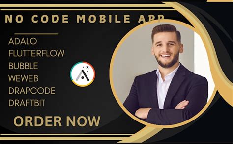 create no code mobile app using weweb adalo draftbit drapcode bubble