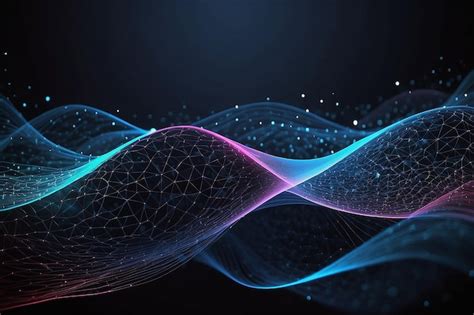 Premium Photo Wave Of Dots And Weave Lines Abstract Background