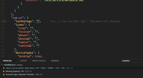 Manifest Json Validation In Visual Studio Code SAP Community