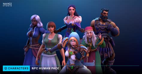 Stylized Fantasy Human Npc Pack 3d Characters Unity Asset Store