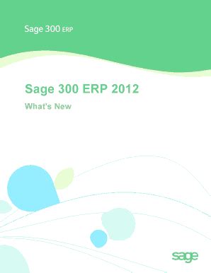 Fillable Online Sage ERP Fax Email Print PdfFiller