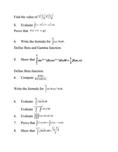 Gamma And Beta Functions Doc
