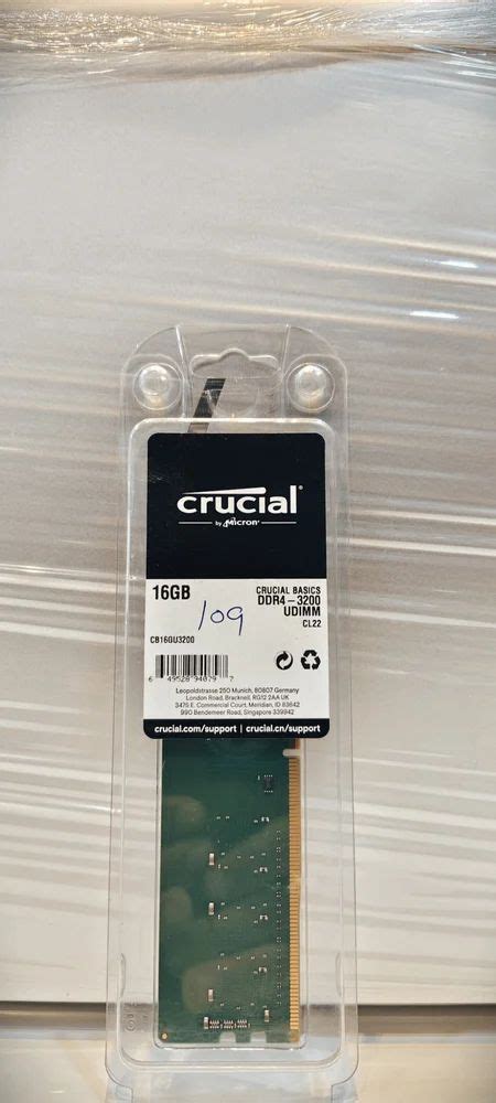 Dram Crucial Ct16g4dfra32a 16gb Ddr4 3200 Mhz Cl22 Desktop Memory At