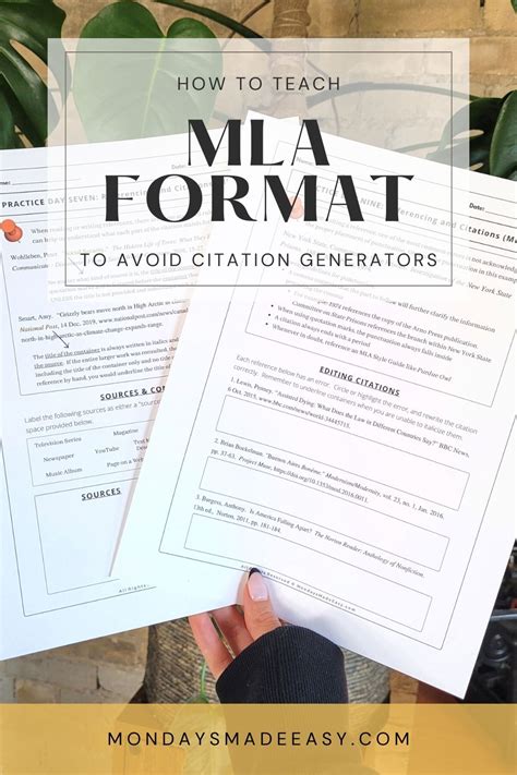 How To Teach Mla Format Avoid Citation Generators For Good