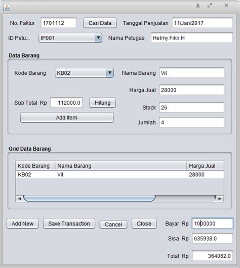 Membuat Desain Form Data Penjualan Dengan Netbeans Helmyntest