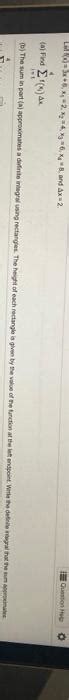 solved 6 band andx2 q o pi the sum in part approximates a