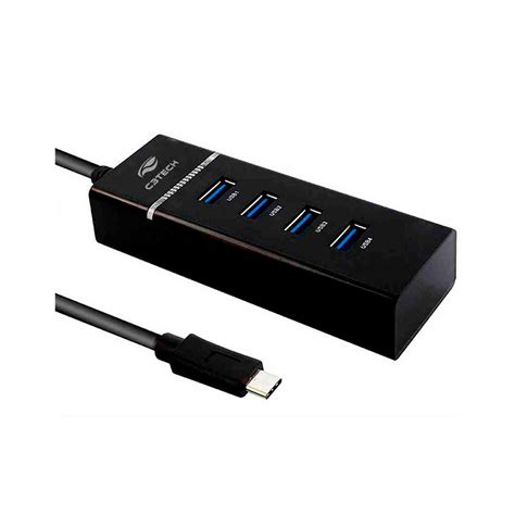 Hub USB C Tech Portas USB HU C BK Bem vindo à Gibson Tecnologia