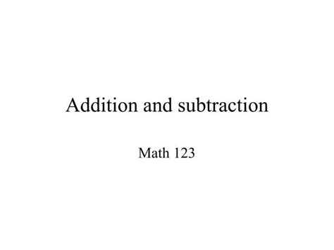 PPT Addition And Subtraction PowerPoint Presentation Free Download ID 3322792