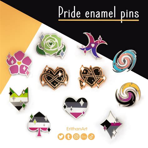 Pride Enamel Pins Achillean Sapphic Bi Trans Nb Ace Aro Aro Ace Demisexual Polyamory