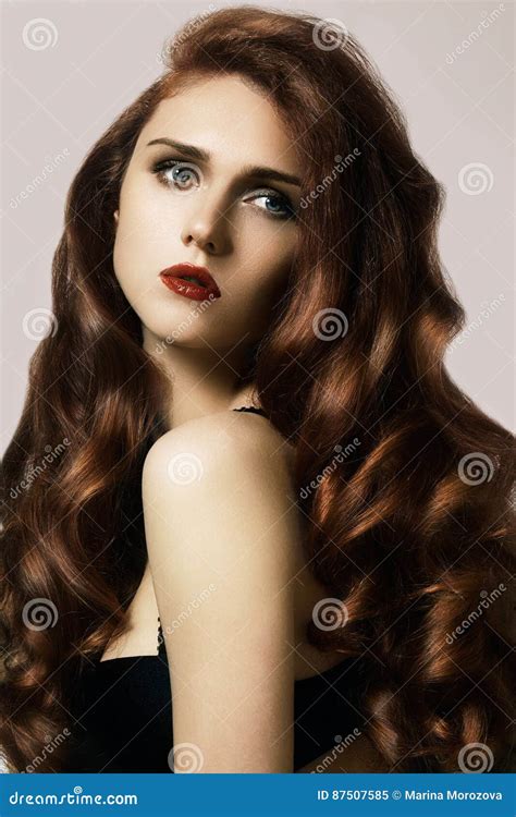 Ginger Young Woman Making Photos From The Balcony Royalty Free Stock