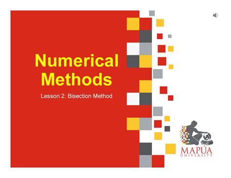 Lesson 2 Bisection Method Warning Tt Undefined Function 32 Numerical Methods Lesson 2