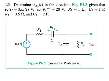 Solved Determine Vout T In The Circuit In Fig P Chegg Com