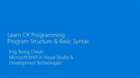 Learn C Programming Program Structure And Basic Syntax Ppt